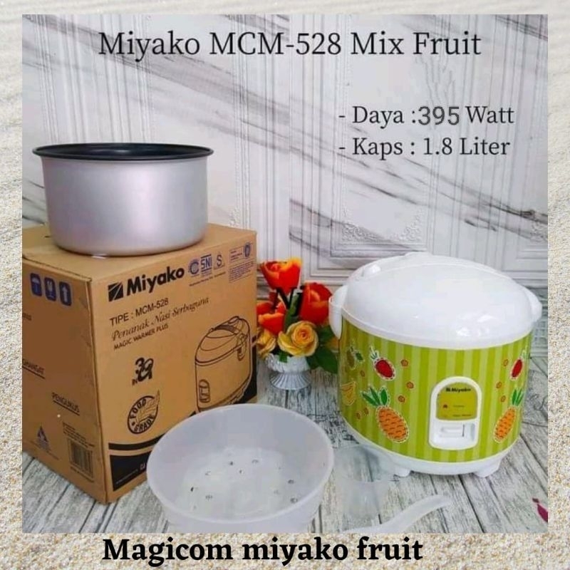 Jual Magic Com/Rice Cooker Miyako MCM-528 MIX FRUIT Kapasitas 1,8Liter ...