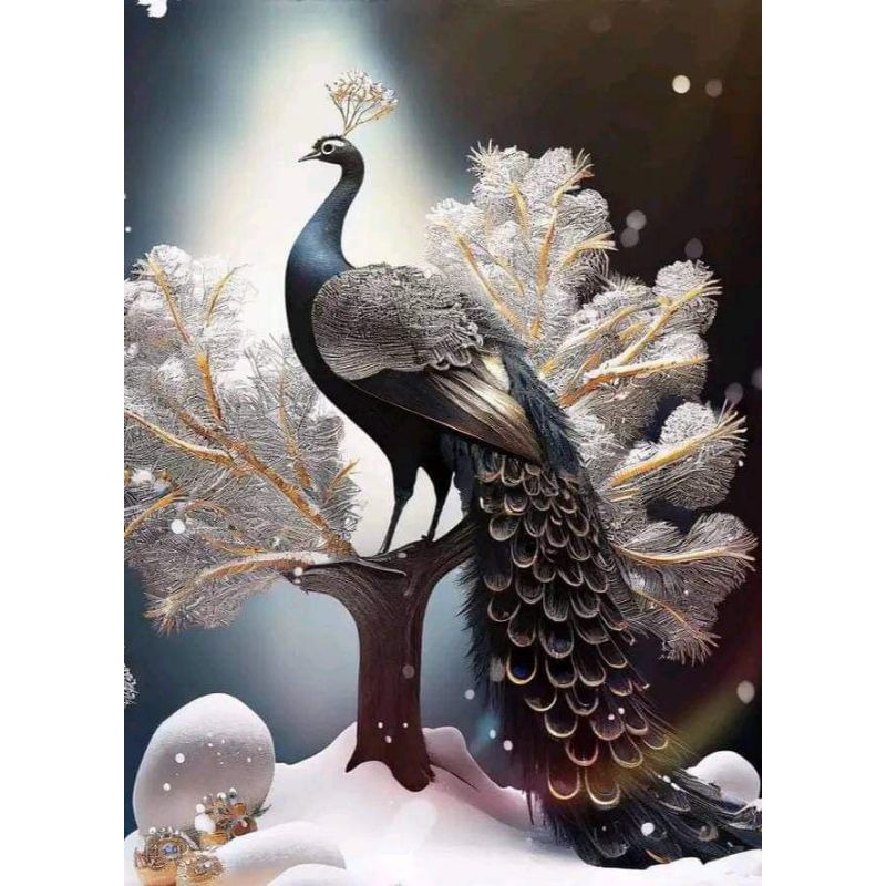 Jual Poster cetak hiasan dinding jumbo gambar Burung Merak ukuran ...