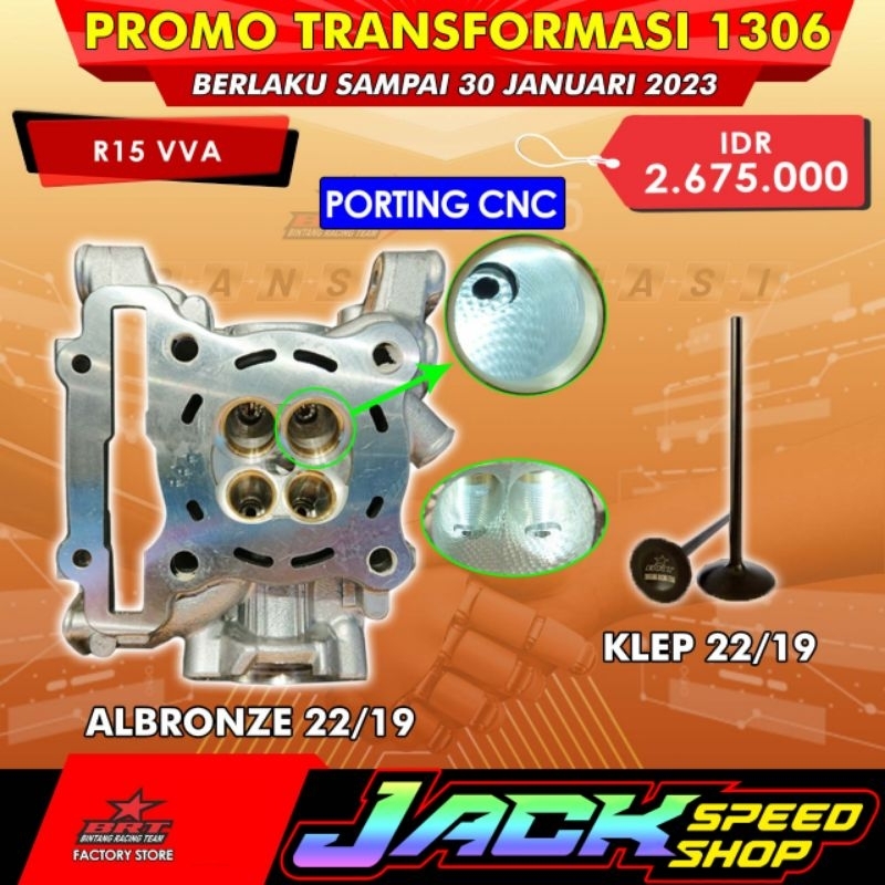 Jual HEAD BRT NMAX NEW AEROX R15 V3 V4 VVA WR155 XSR155 VIXION R LEXI ...