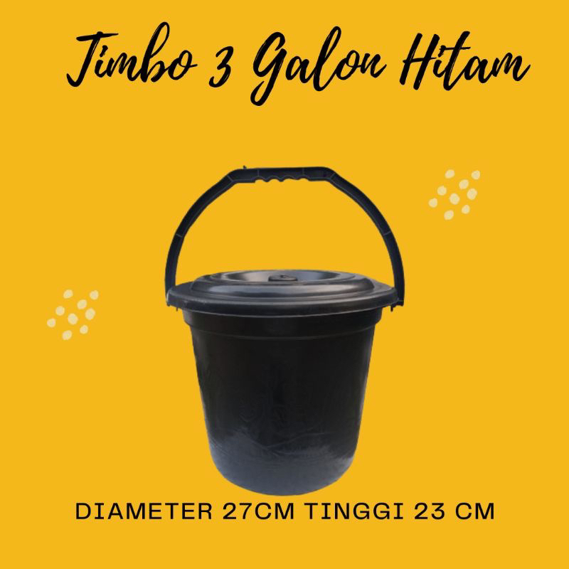 Jual TIMBA 3 GALON HITAM | TIMBA HITAM MUARH KUAT ANTI PECAH | Shopee ...