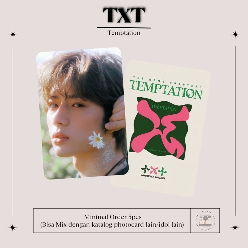 Jual PHOTOCARD TXT - TEMPTATION (UNOFFICIAL) | Shopee Indonesia