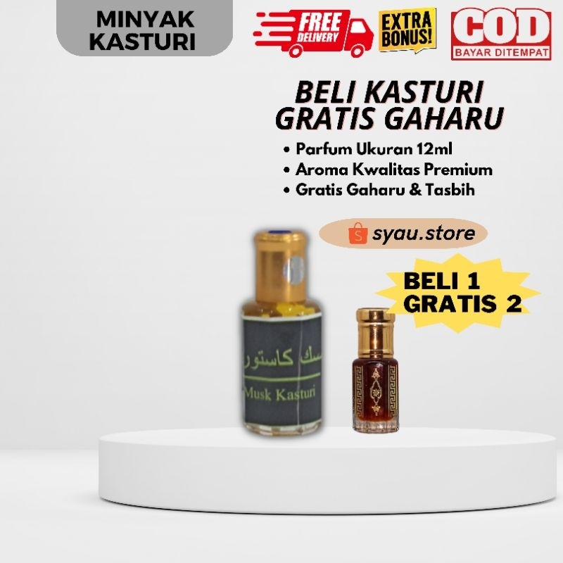 Jual Minyak Kasturi Asli Ukuran 12ML Minyak Wangi Non Alkohol Parfum Sholat Gratis Minyak Gaharu ...