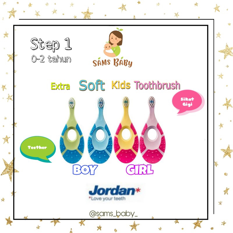 Jual JORDAN Sikat Gigi Anak Step 1 0-2 Tahun Extra Soft Kids Toothbrush ...