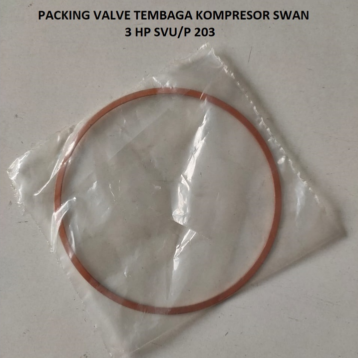 Jual Packing Valve Tembaga Kompresor Swan 3 HP SVU/P 203 Original Part ...