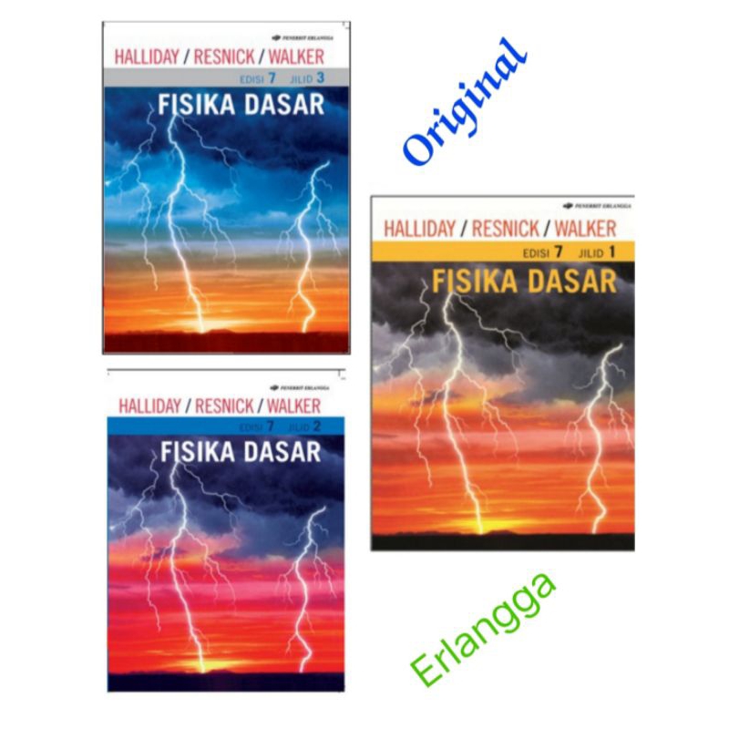 Jual Fisika Dasar Halliday Edisi 7 jilid 1,2,3 Erlangga | Shopee Indonesia