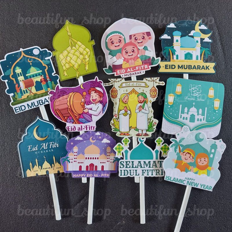 Jual Topper lebaran mini cake topper idul fitri cake topper lebaran ...