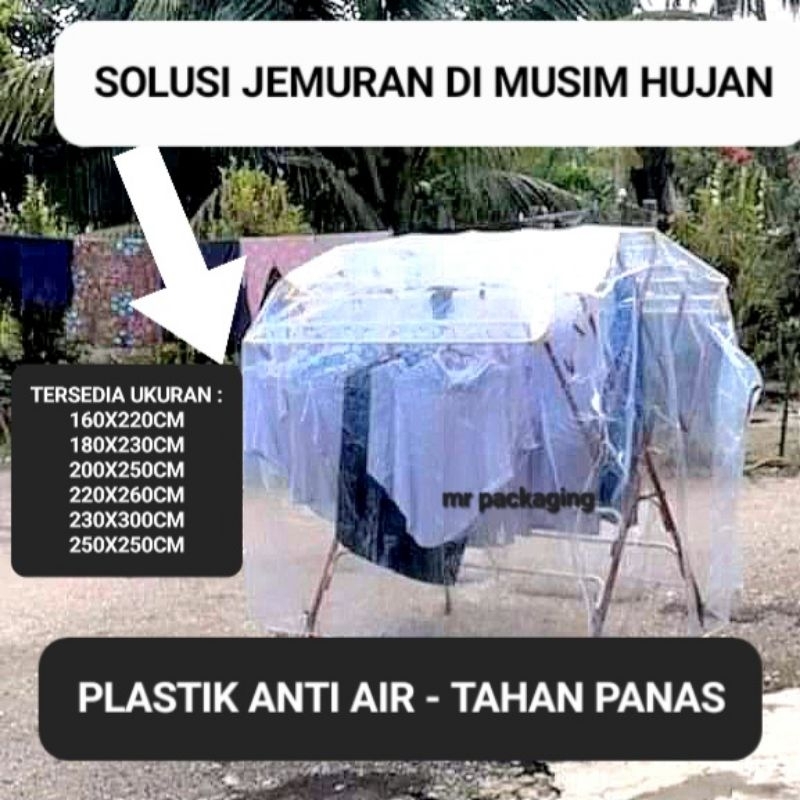 Jual Cover Jemuran ANTI BASAH HUJAN | Plastik Jemuran Baju Laundry ...