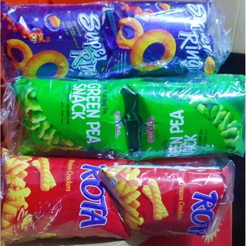 Jual Snack oriental green pea | cheese ball | rota udang | super ring 1 ...