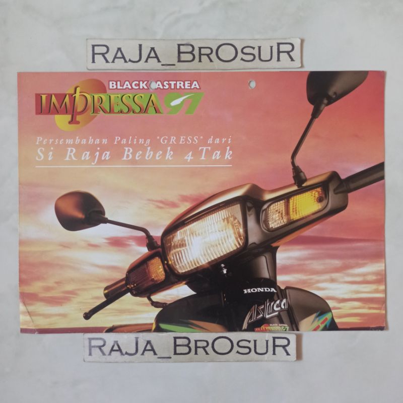 Jual Poster brosur katalog leaflet jadul lawas Honda Black Astrea ...