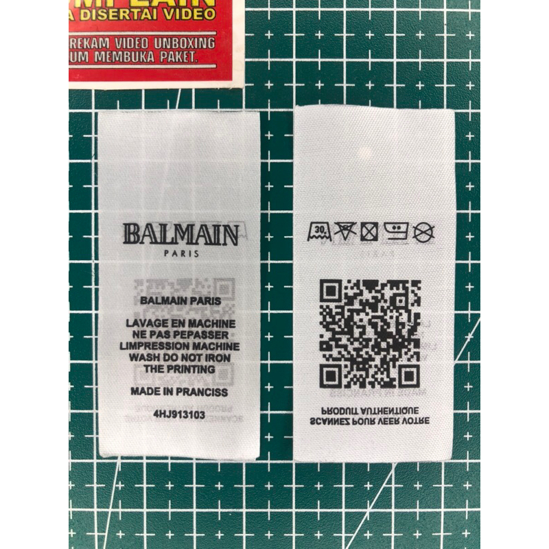 Jual BALMAIN TAG WASH MIRROR SUPER PREMIUM CO 1X DI KIRIM 600PCS ...