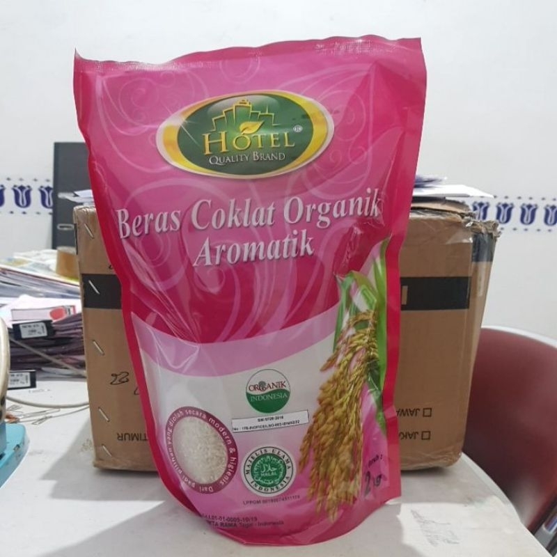 Jual Beras Hotel Beras Coklat Organik Aromatik Kemasan Bungkus Pink 2kg ...