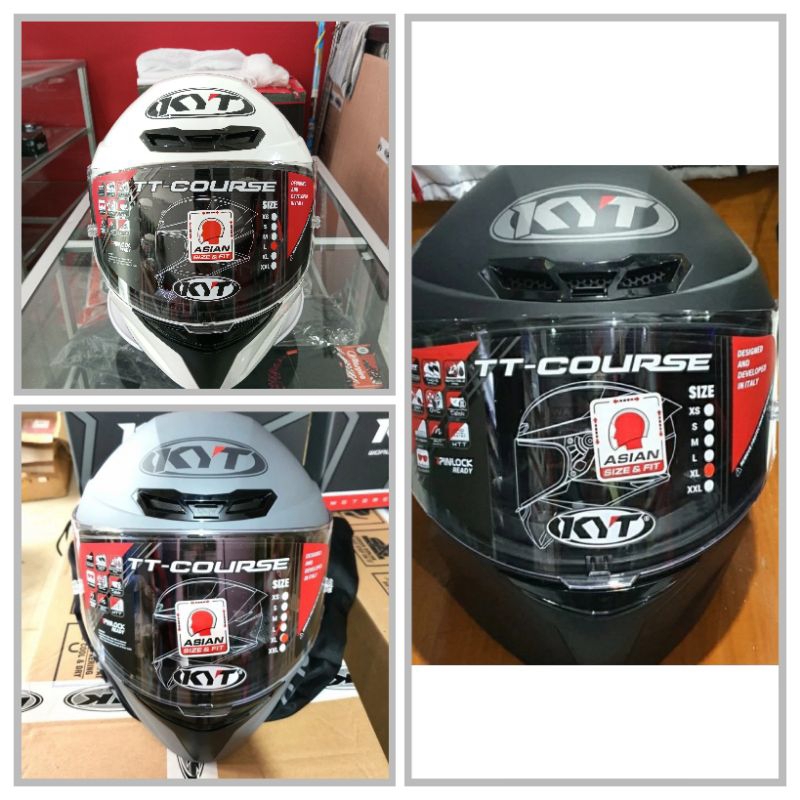 Jual Helm KYT TT Course Solid Original | Shopee Indonesia