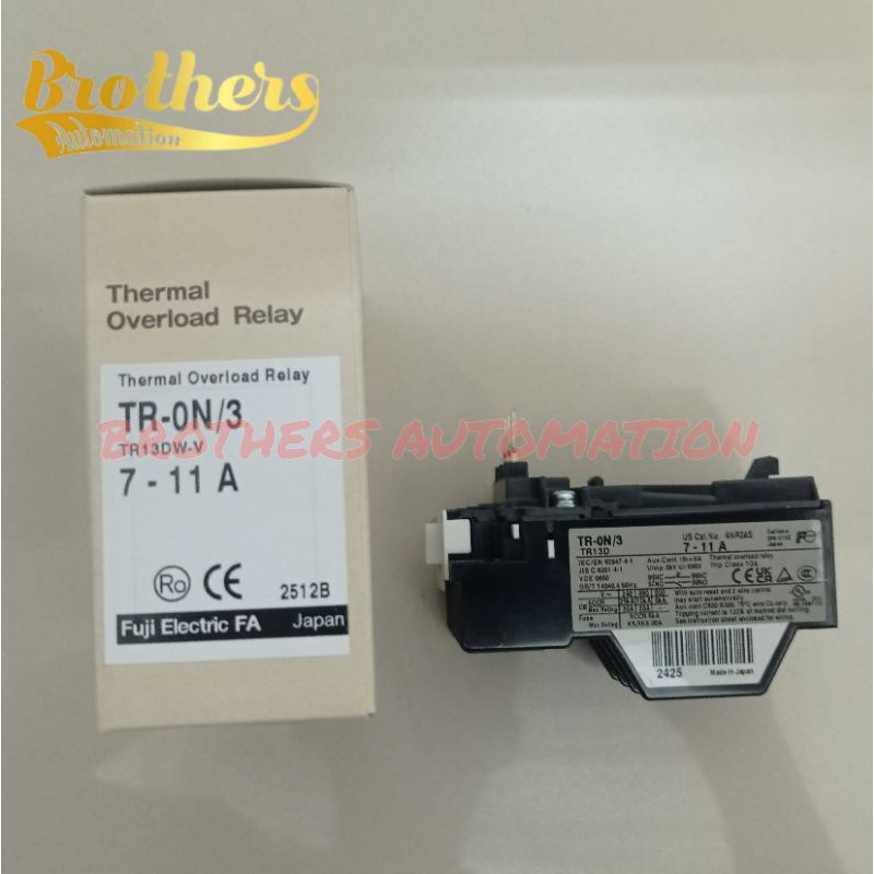 Jual Thermal Overload Relay TR-ON/3 7-11 A Fuji | Shopee Indonesia