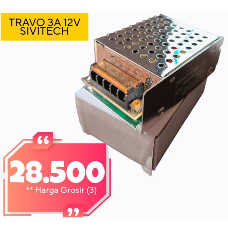 Jual 3A POWER SUPPLY TRAVO 3A 3 Ampere 12V SIVITECH | Shopee Indonesia