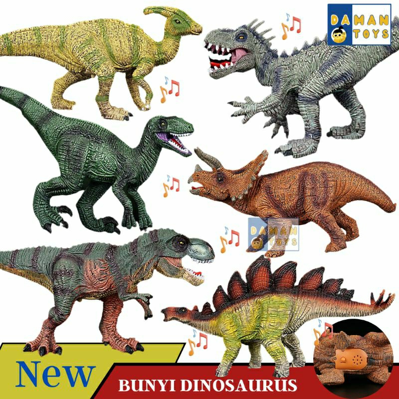 Jual Dinosaurus Mainan Besar Karet Dino Tirex Tyranosaurus Stegosaurus ...