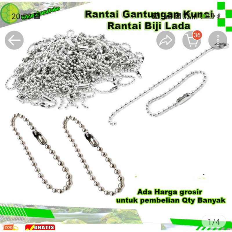 Jual Rantai Hang Tag | Rantai Biji Lada | Tali Rantai | Tali Hang Tag ...