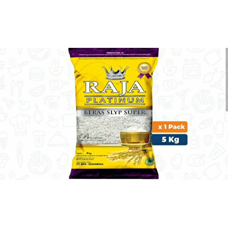 Jual beras premium raja platinum/raja Ultima kemasan 5kg | Shopee Indonesia
