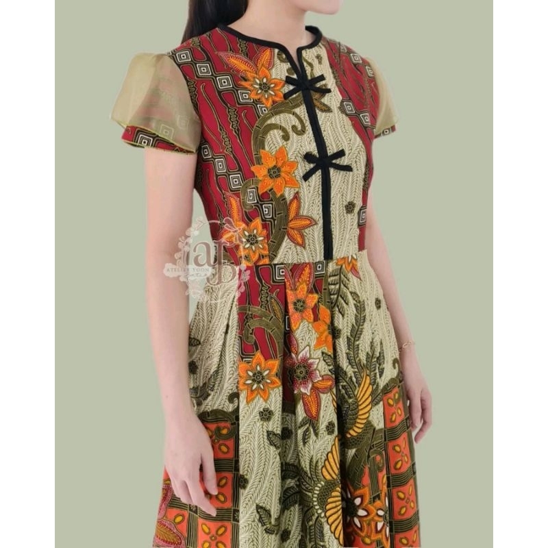 Jual Dress BATIK modern warna cerah batik pesta batik dress by atelier ...