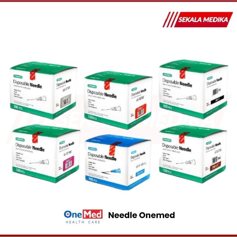 Jual HYPODERMIC NEEDLE ONEHEALTH DISPOSABLE JARUM ISI 100 / BOX | Shopee Indonesia