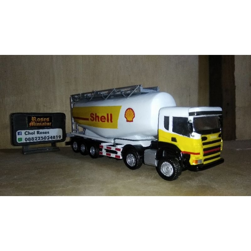 Jual Miniatur truk Scania tangki shell | Shopee Indonesia