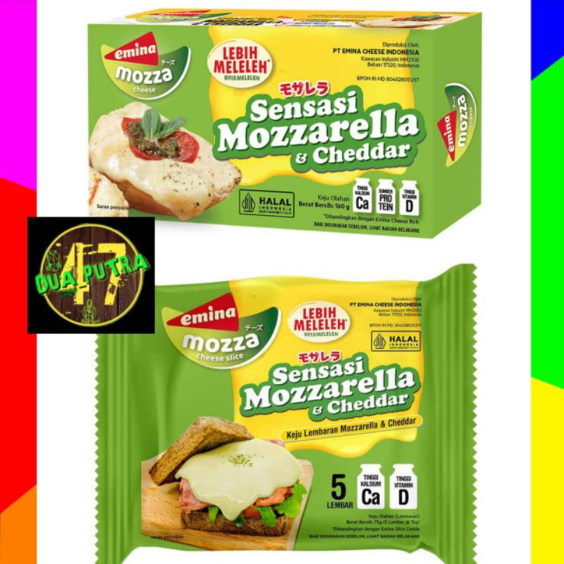 Jual keju emina cheese slice mozza mozzarella & cheddar | Shopee Indonesia