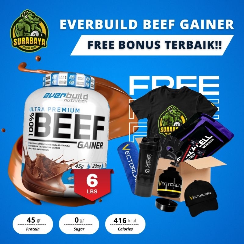 Jual Everbuild Beef Gainer 6 Lbs Non Musclemeds Carnivor Mass 6Lbs ...