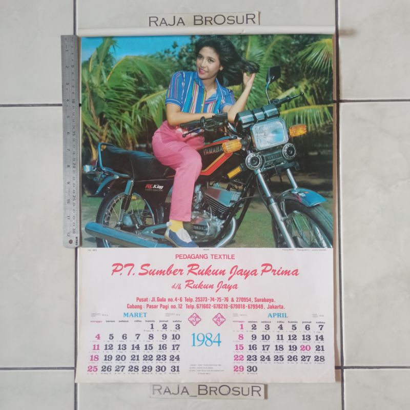 Jual Poster brosur katalog iklan kalender jumbo jadul lawas Yamaha RX ...