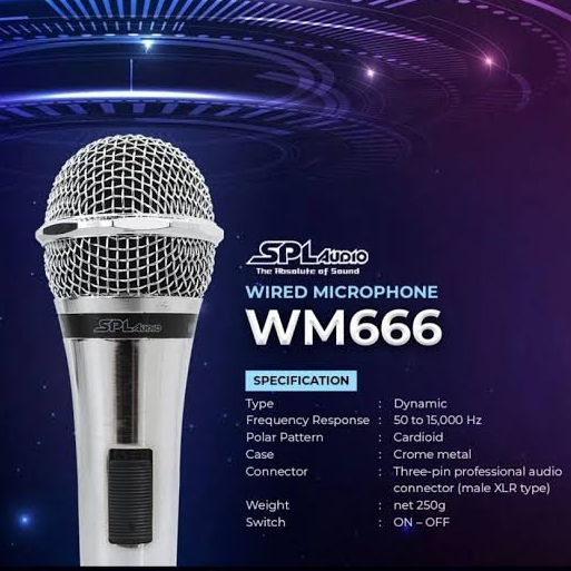 Jual Microphone MIC Kabel SPL AUDIO WM666 ORIGINAL | Shopee Indonesia