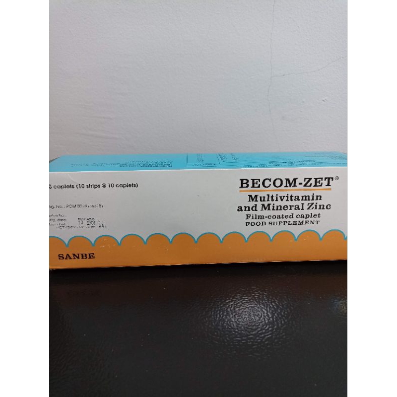 Jual Becom-Zet Multivitamin and Mineral Zinc (1 Strip isi 10 kaplet ...