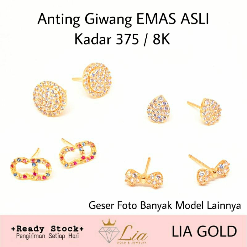 Jual Anting Giwang EMAS ASLI Kadar 375 / 8k ( TOKO MAS LIA BEKASI ) EA ...