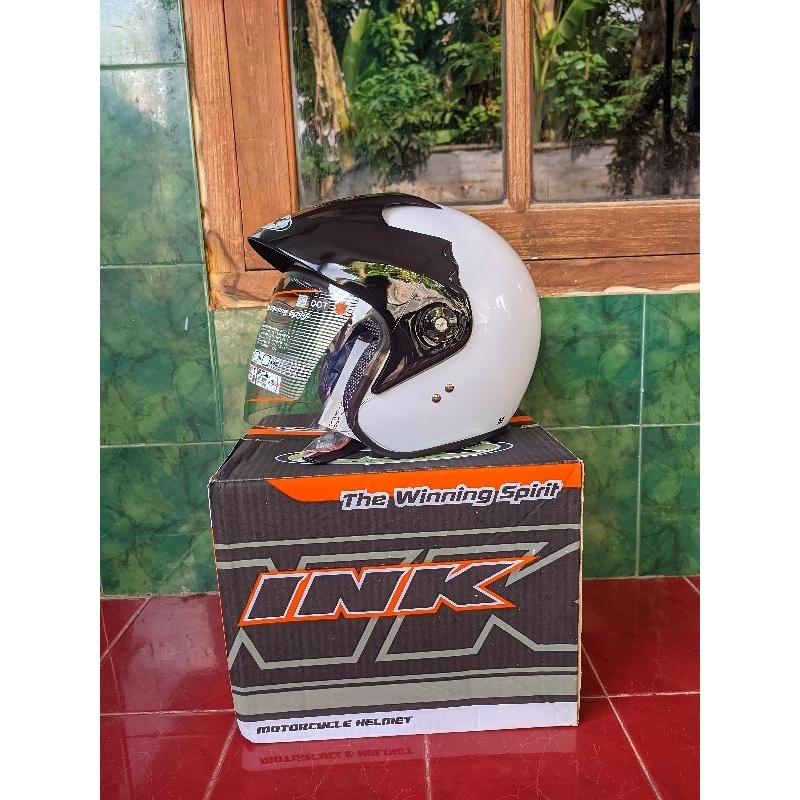 Jual HELM INK KLASIK/INK CX 390 Putih | Shopee Indonesia
