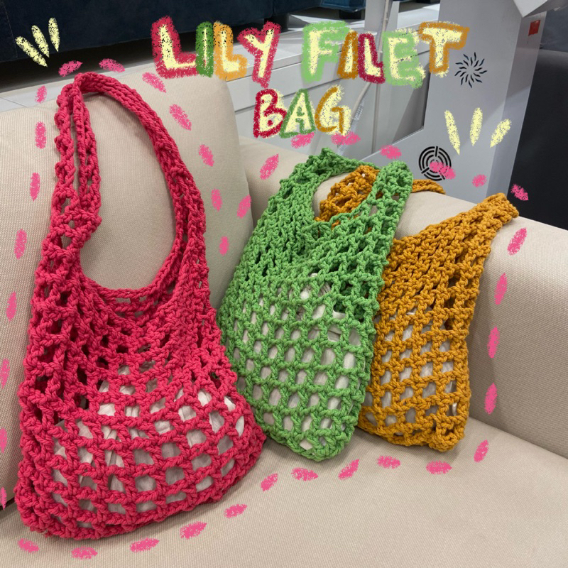 Jual Lily Filet bag - Tote bag rajut | Shopee Indonesia