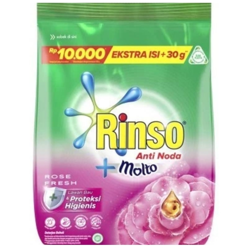 Jual DETERGEN BUBUK RINSO 400 GR .(kemasan 10.000) | Shopee Indonesia