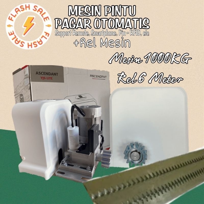 Jual MESIN PINTU PAGAR OTOMATIS 1000KG + REL 6 METER PAKET LENGKAP ...
