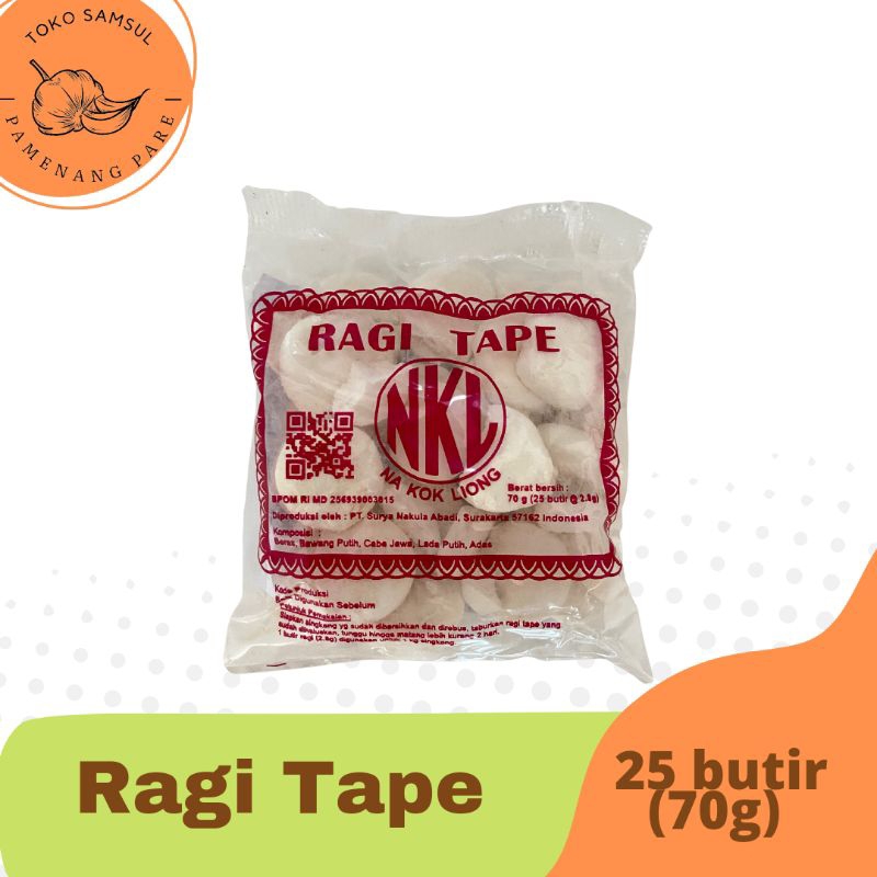 Jual Ragi Tape NKL 1 pack isi 25 (70g) | Shopee Indonesia