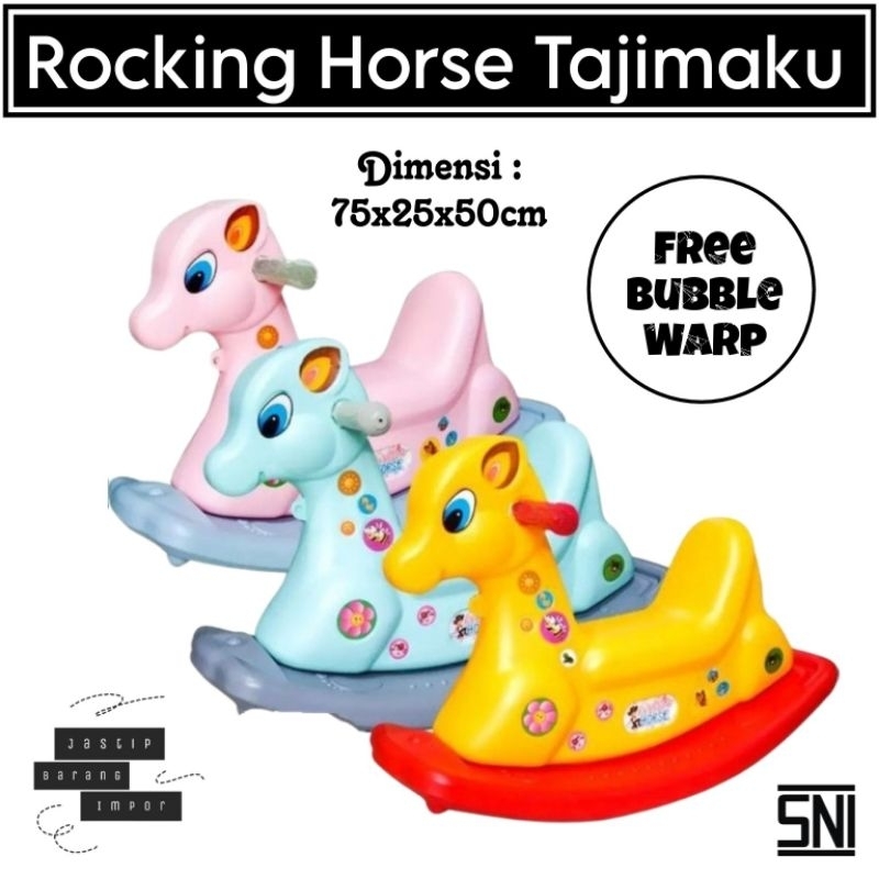 Jual Mainan Kuda Jungkit Big Horse Rocking Horse Tajimaku | Shopee ...