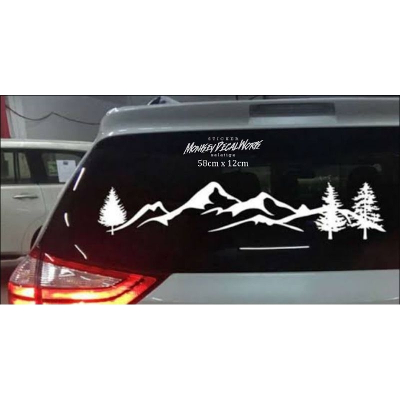 Jual CUTTING STICKER PEGUNUNGAN ADVENTURE JEEP | Shopee Indonesia