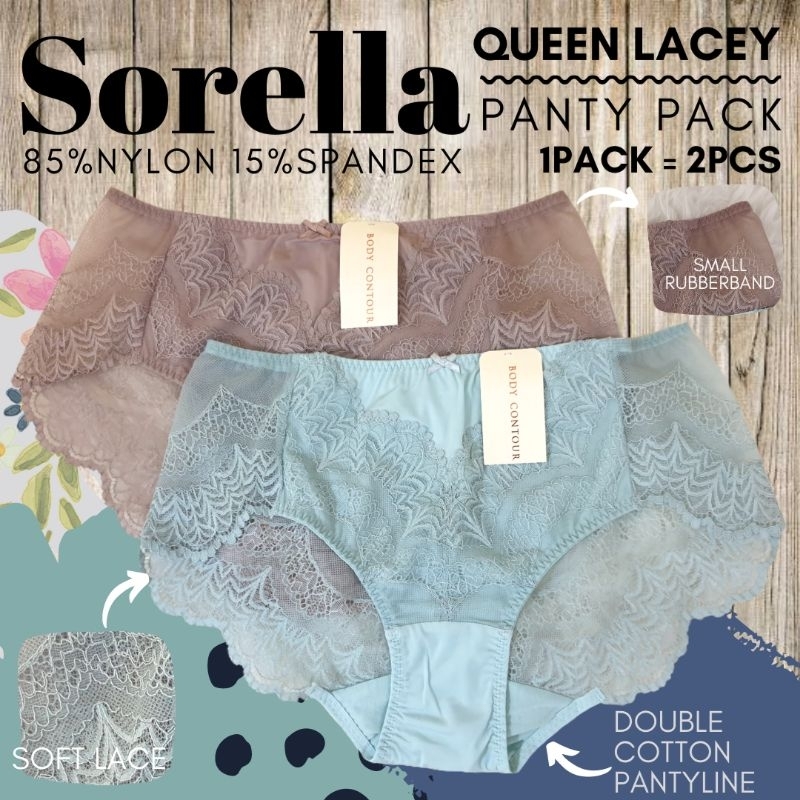Jual sorella queen lacey panty pack/celana dalam wanita branded murah | Shopee Indonesia