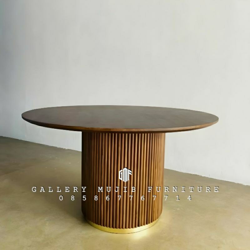 Jual MEJA MAKAN BUNDAR MEJA MAKAN BULAT CUSTOM KAYU JATI | Shopee Indonesia