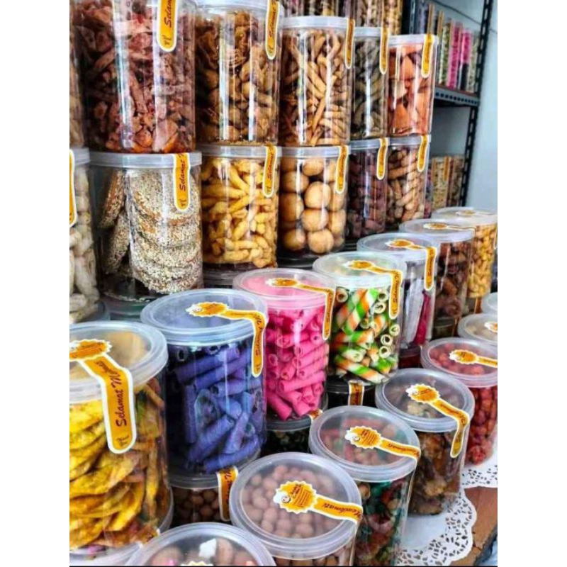 Jual Aneka Snack Kemasan Toples 500ml/ Snack Lebaran/ Kue Lebaran ...