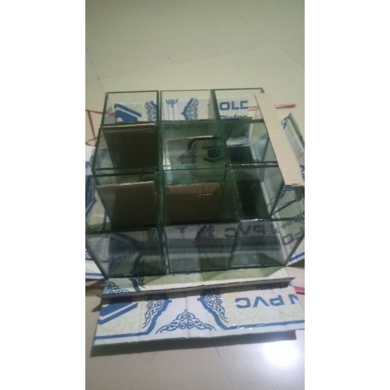 Jual Aquarium Ikan Cupang / Soliter Cupang Hias 10x10x15 | Shopee Indonesia