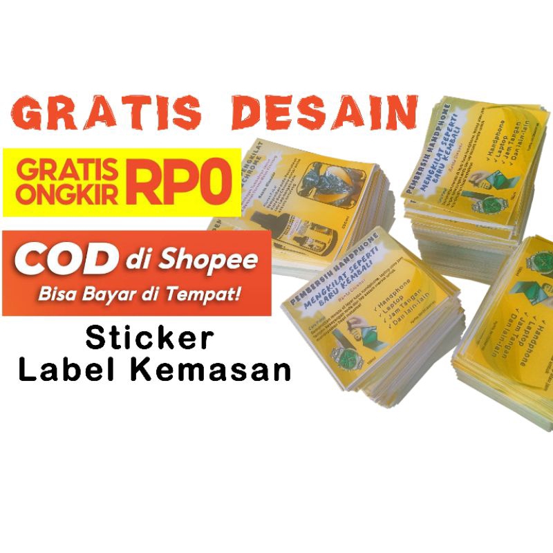 Jual Cetak Sticker Label Kemasan Jualan Produk Makanan dan Minuman ...