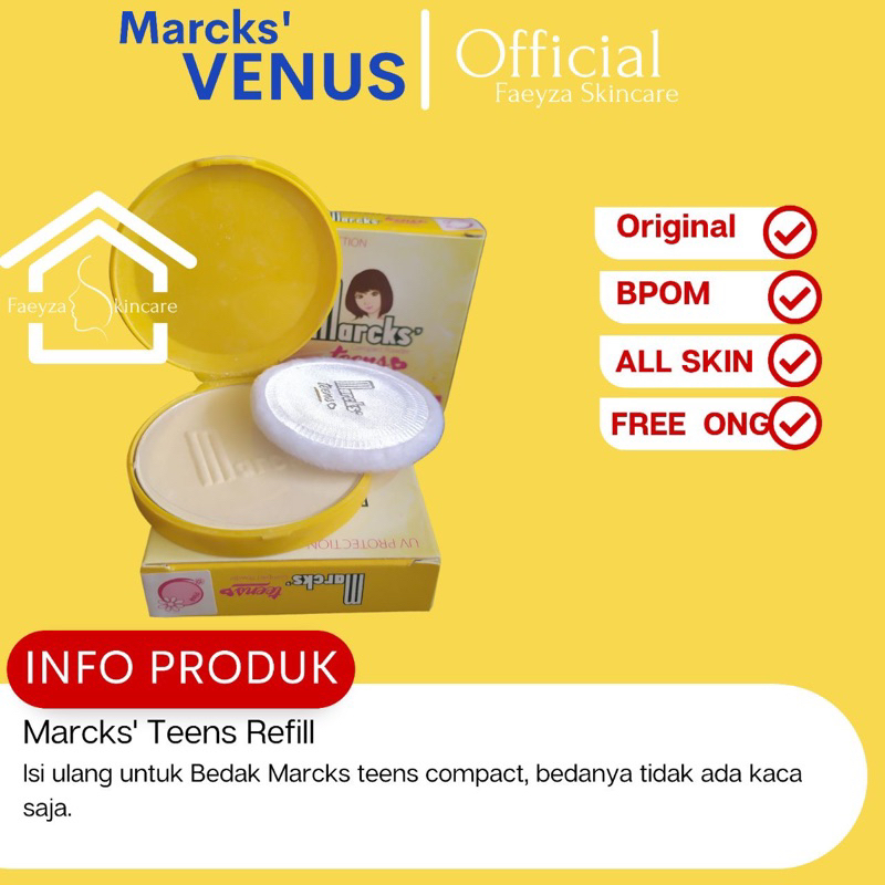 Jual Marcks Teens Reffil Original Marcks Teens Compact Powder Bedak ...