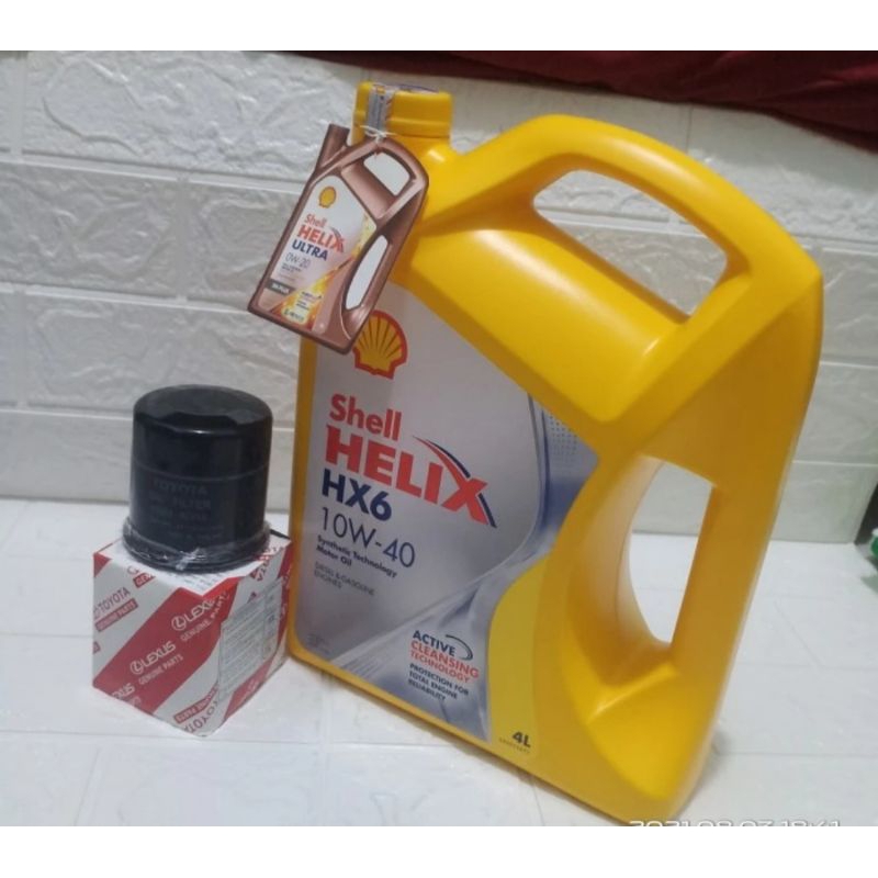 Jual Paket Oli Shell Helix Hx6 10w-40 + Filter Oli Toyota Avanza Xenia ...