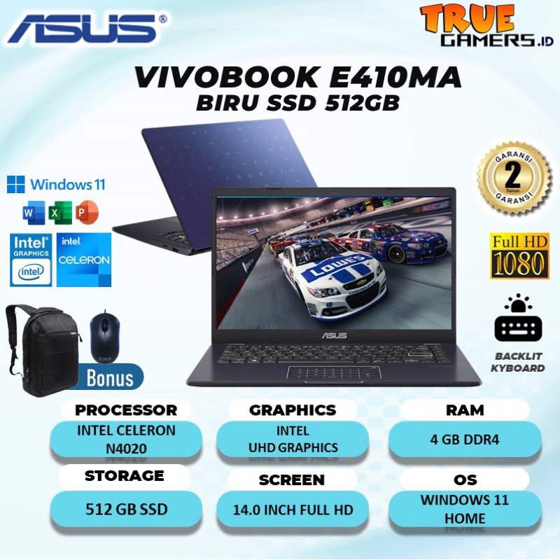 Jual laptop asus vivobook e410ma biru | Shopee Indonesia