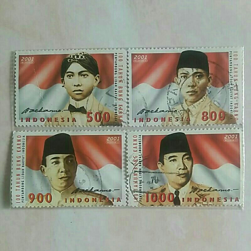 Jual (AB) Perangko Indonesia 2001 100 Tahun Bung Karno Used | Shopee ...