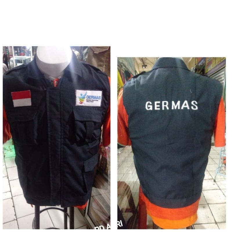 Jual rompi Germas rompi lapangan custom bordir rompi puskesmas kemenkes ...