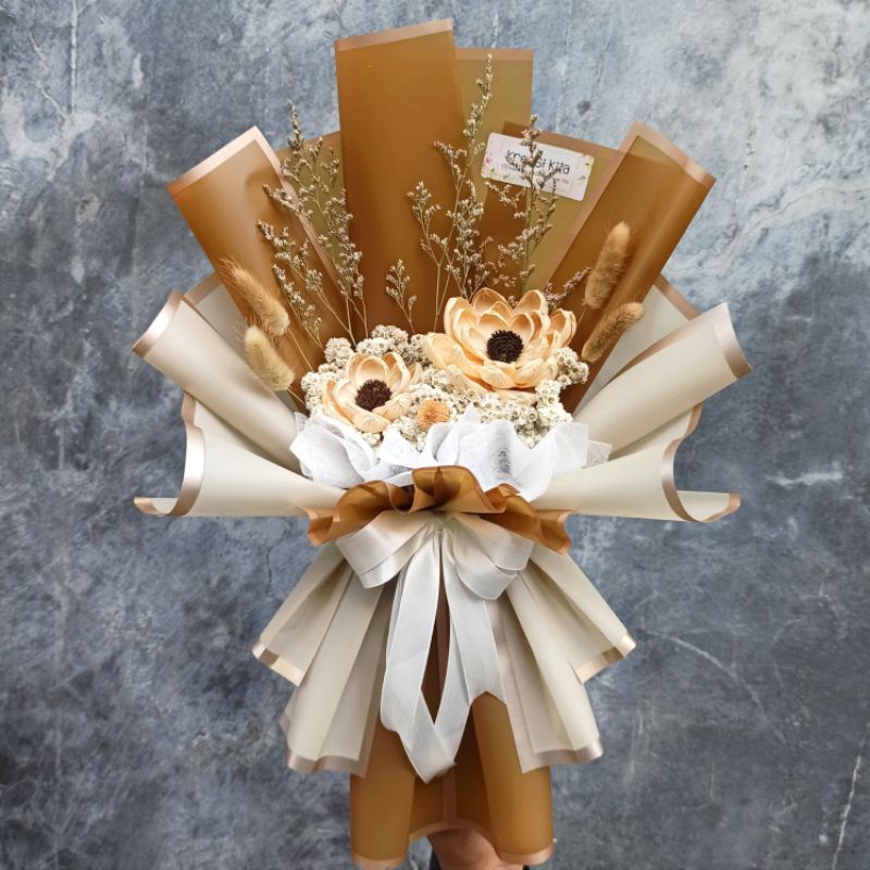 Jual Bouquet Bunga Kering Ukuran Tanggung Super Cantik | Shopee Indonesia