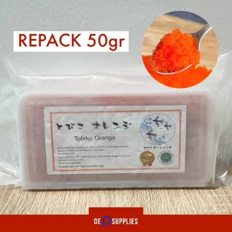 Jual Tobiko Orange Premium Repack 50gr - Telur Ikan Flying Fish Roe ...