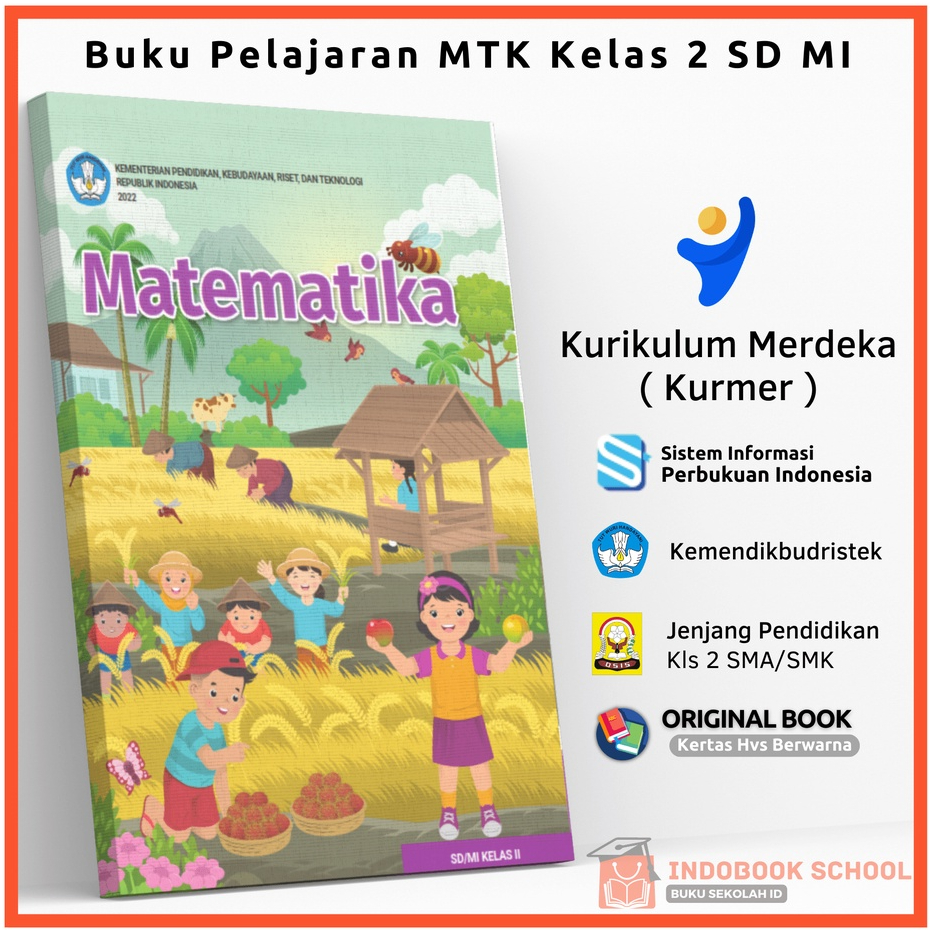 Jual Buku Paket Pelajaran MTK Matematika SD Kelas 2 II Kurikulum Merdeka Belajar Terbaru Kurmer ...